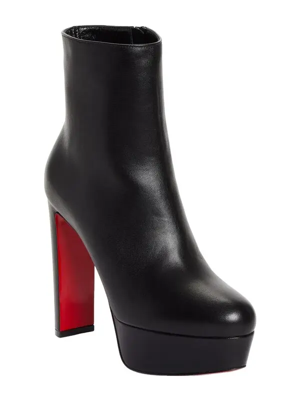 CHRISTIAN LOUBOUTIN Loo Platform Bootie - Black