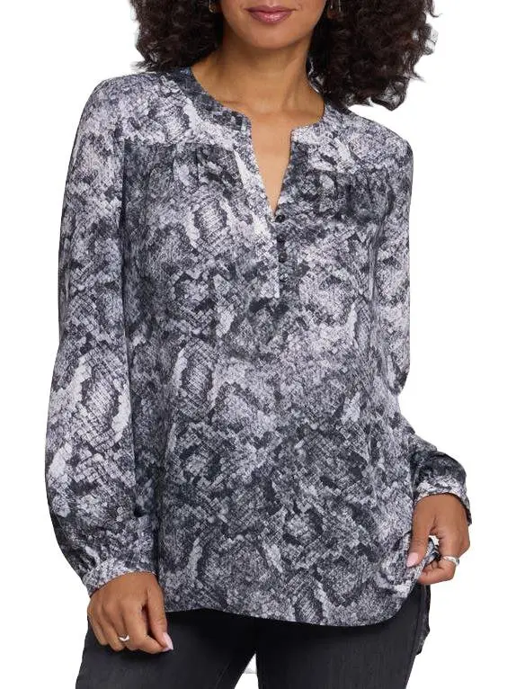 NYDJ Trinity Tunic Top - Snake Gray