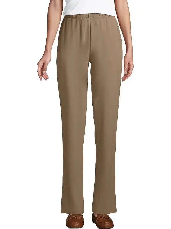 LANDS' END Sport Knit High Rise Pants - Rich Camel