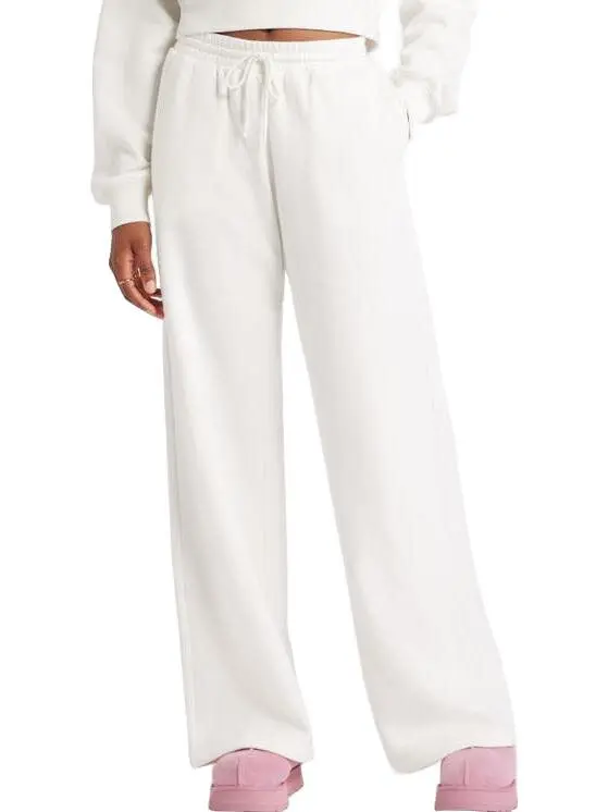 Bp. Wide Leg Fleece Sweatpants - Ivory