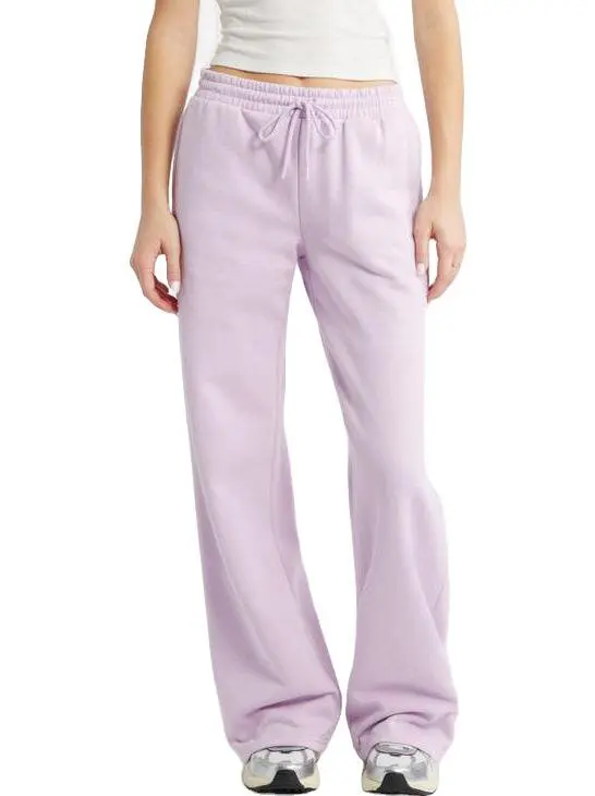 Bp. Wide Leg Fleece Sweatpants - Purple Fair
