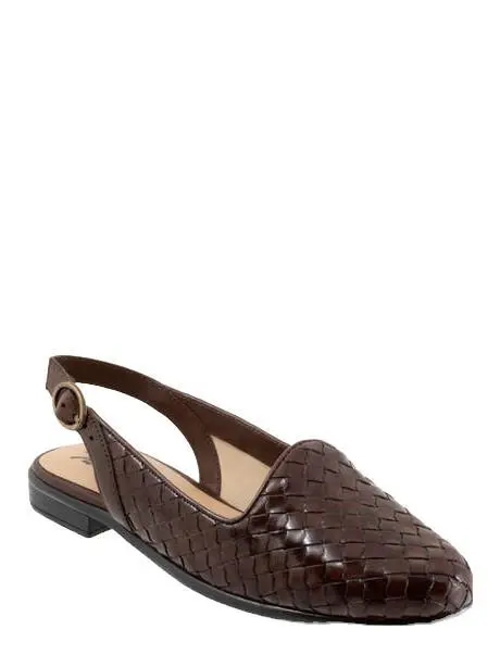 Trotters Lea Slingback Flat - Dark Brown