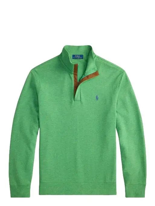 Polo Ralph Lauren Cotton Blend Quarter Zip Pullover - Mint La Heather/c7940