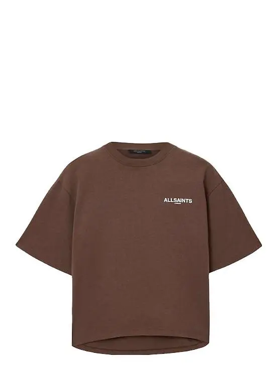 ALLSAINTS Guardian Graphic-print Relaxed-fit Cotton T-shirt - Bitter Brown