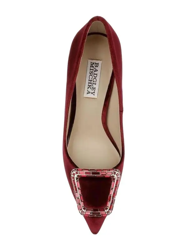 Badgley Mischka Aubree Silk Pumps - Red