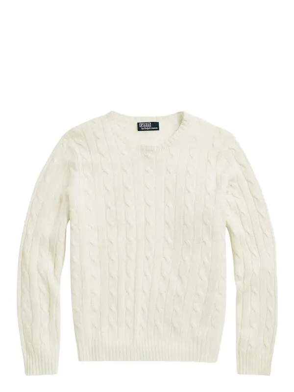 Ralph Lauren Cable-knit Cashmere Sweater - Parchment Cream