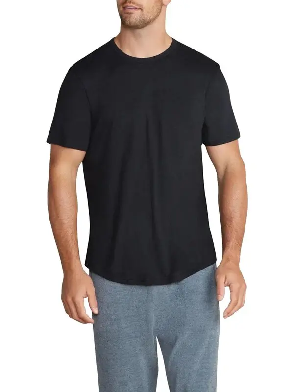 Barefoot Dreams Apos;s Malibu Collection Cotton Modal Crewneck T-shirt - Black