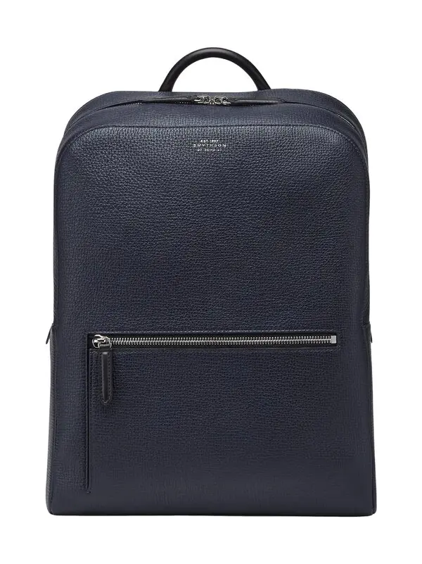 Smythson Ludlow Leather Backpack - Blue