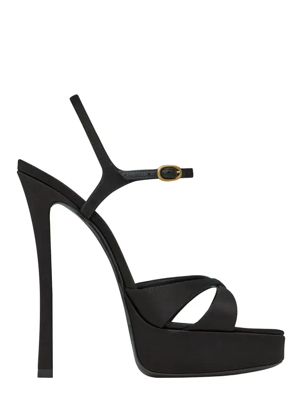 Saint Laurent Debbie 110 Platform Sandals - Black
