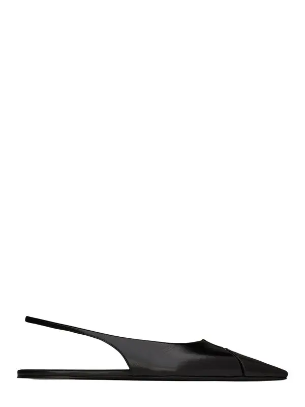 Saint Laurent Babylone Slingback Flats - Black