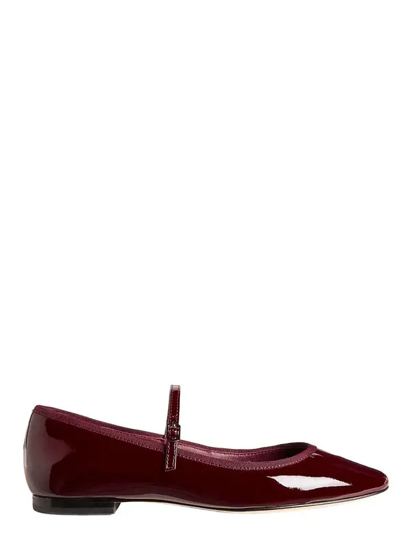 Paige Patent Leather Jolie Ballet Flats - Burgundy