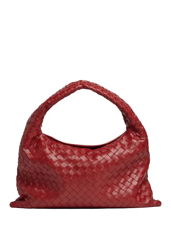 Bottega Veneta Small Calfskin Hop Shoulder Bag - Red
