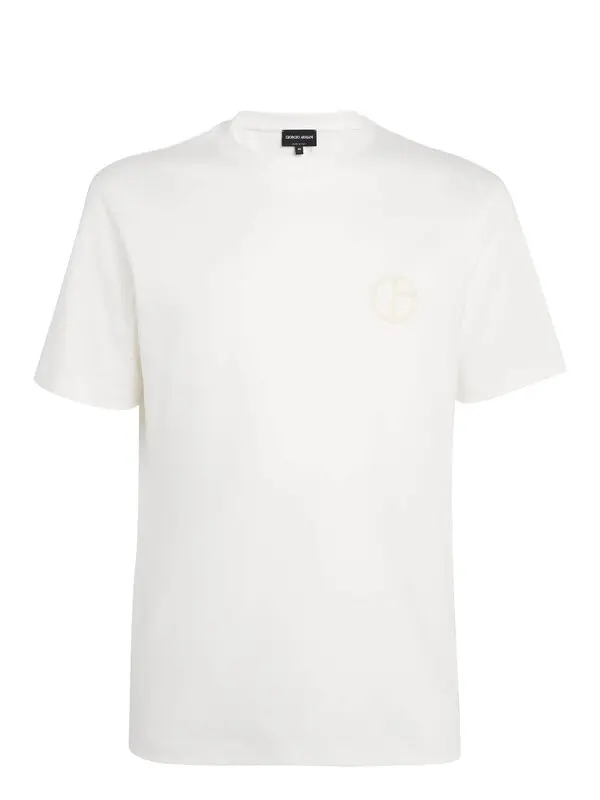 Giorgio Armani Cotton Interlock Logo T-shirt - White