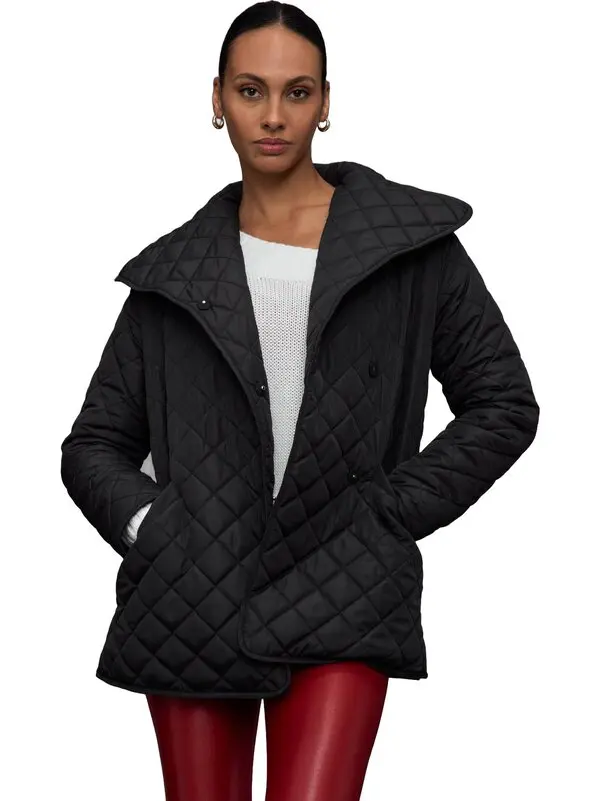 Carbon38 Quilted Coat - Black