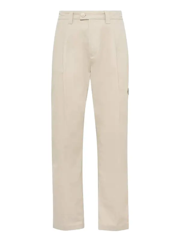 Stone Island Ghost Compass Cotton Straight Pants - Beige