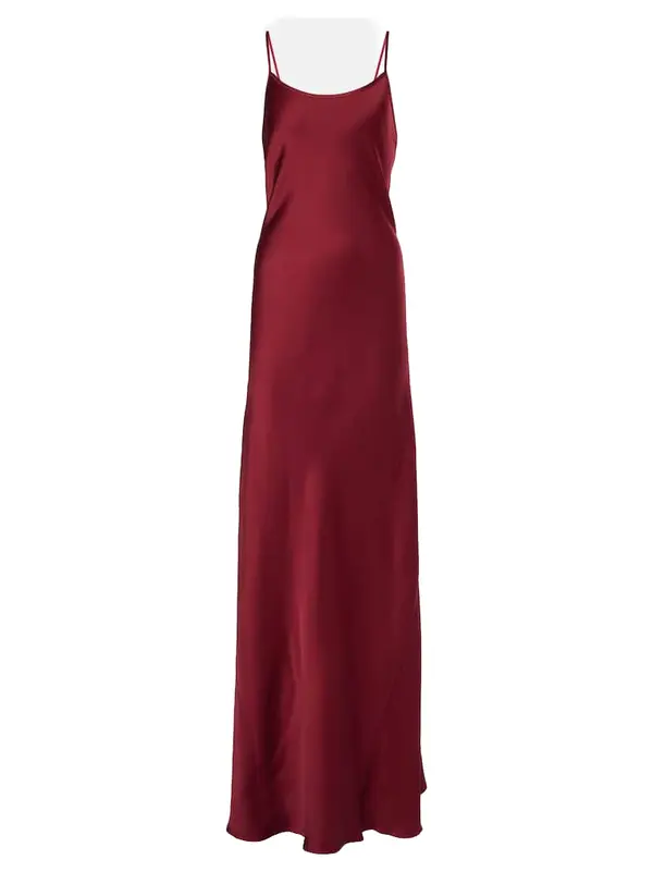 Victoria Beckham Crêpe Satin Gown - Red