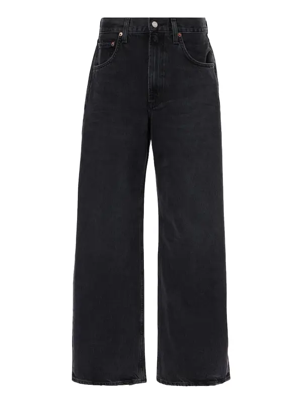 AGOLDE Low Curve Barrel-leg Jeans - Black