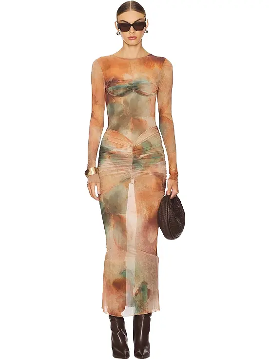 CAMILA COELHO Josephine Maxi Dress - Multi Abstract Flora