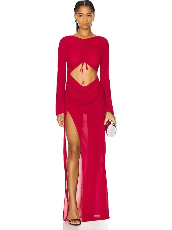 CAMILA COELHO Rain Maxi Dress - Red