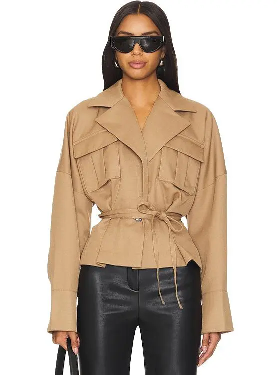 CAMILA COELHO Mari Jacket - Dark Taupe