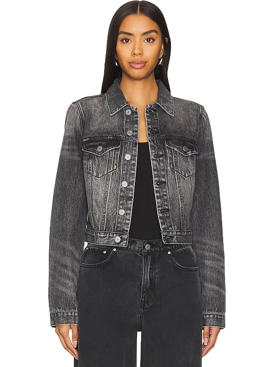 GRLFRND Maeve Fitted Denim Jacket - Phantom