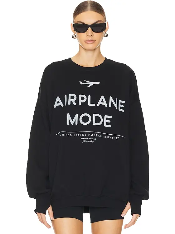 THE LAUNDRY ROOM Airplane Mode Usps Sweatshirt - Black