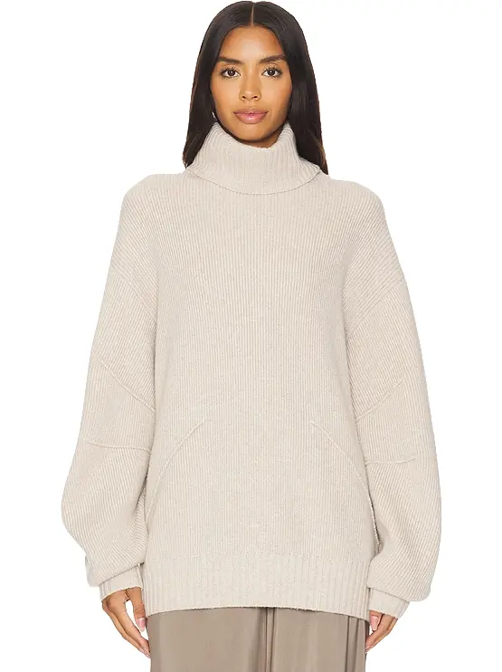 Helmut Lang Apex Chunky Turtleneck - Oat Melange