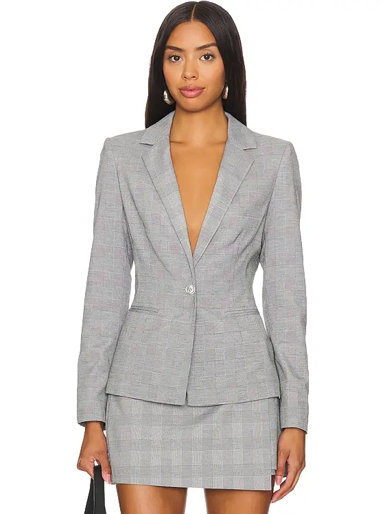 Amanda Uprichard Mercer Blazer - Business Plaid