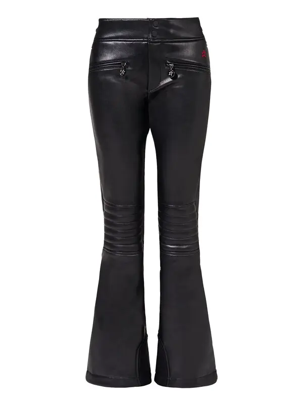 Perfect Moment Vegan Leather Mid-rise Aurora Ski Pant - Black-faux-leather