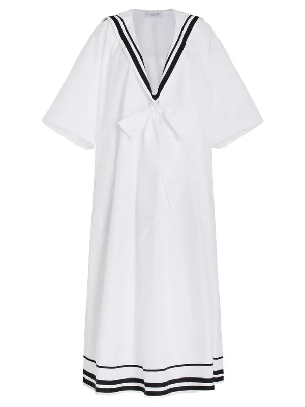 Françoise Exclusive Coco Cotton Sailor Dress - White