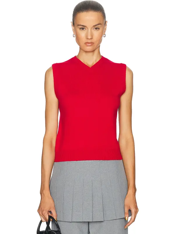 Sandy Liang Shrunken Vest - Red