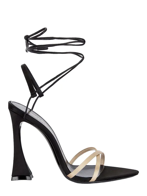 Saint Laurent Gippy Sandal - Faint Pink & Nero