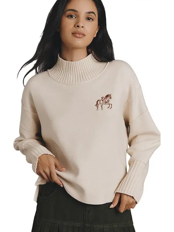 Maeve The Logan Turtleneck Sweater - Neutral