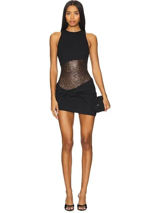 CAMILA COELHO Soraia Mini Dress - Black