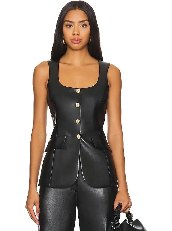 Amanda Uprichard Kya Top - Black