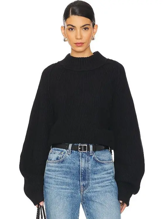 Free People Sunbeam Knit Sweater - Black