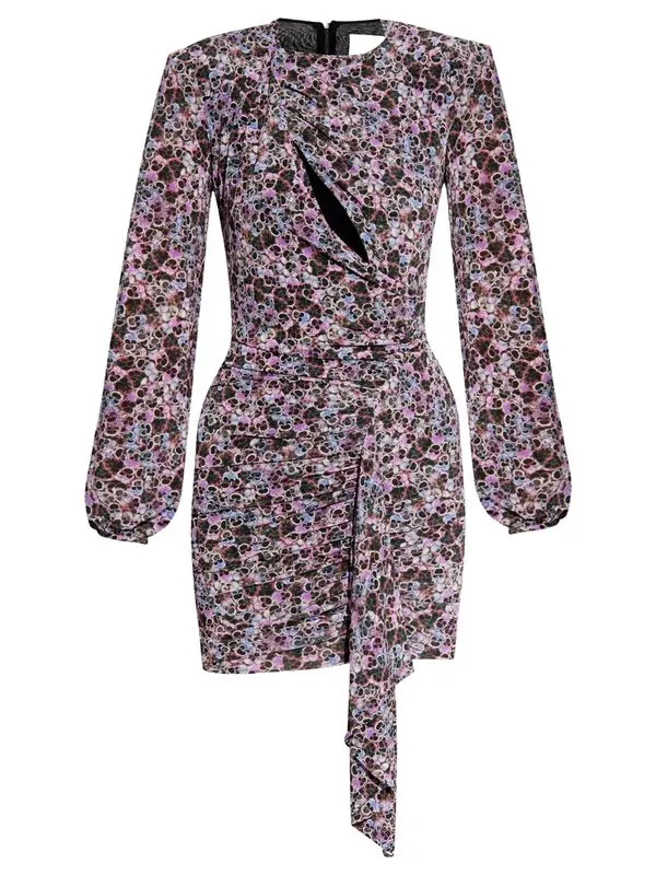 Isabel Marant Floral Print Mini Dress - Purple