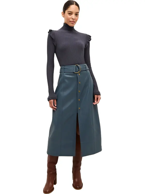MARIE OLIVER Chelsea A-line Skirt - Space Blue