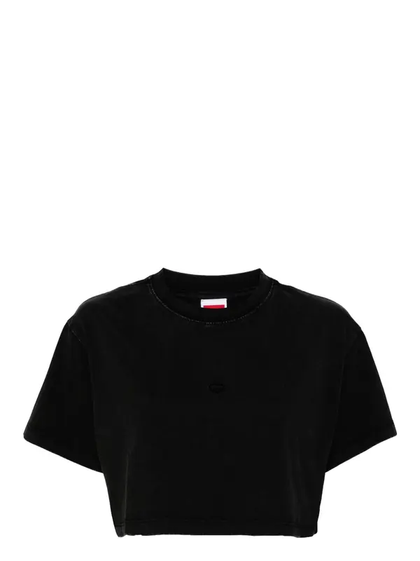 GROUND ZERO Logo-embroidered T-shirt - Black