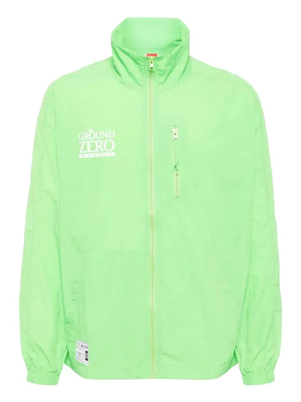 GROUND ZERO Logo-print Lightweight Jacket - Green