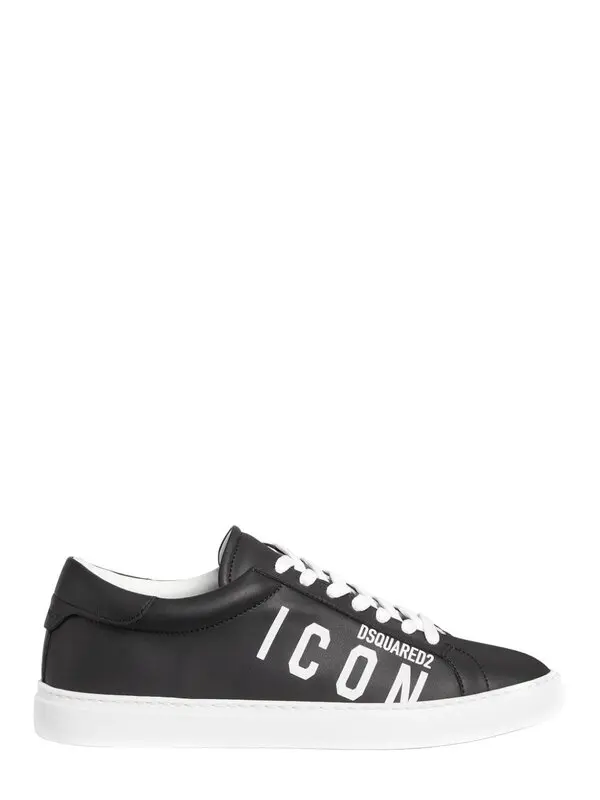 Dsquared2 Icon Logo-print Low-top Sneakers - Black