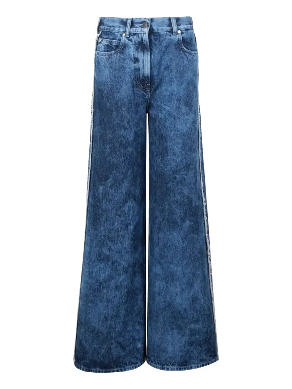 Ports 1961 Jacquard Wide-leg Jeans - Blue