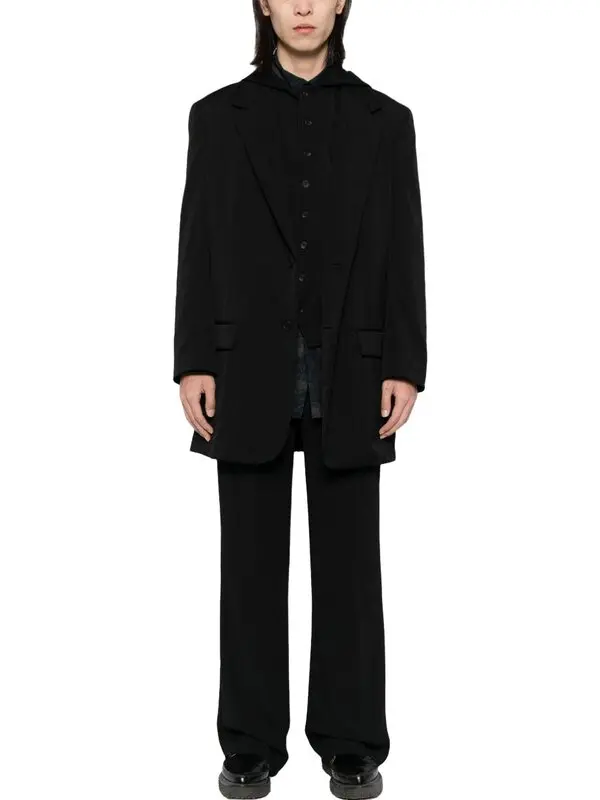 Yohji Yamamoto Wool Gabardine Blazer - Black