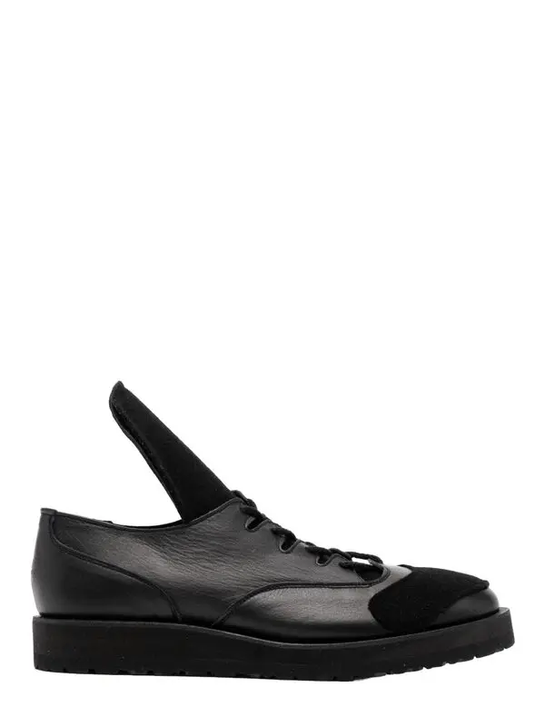 Yohji Yamamoto Leather Derby Shoes - Black