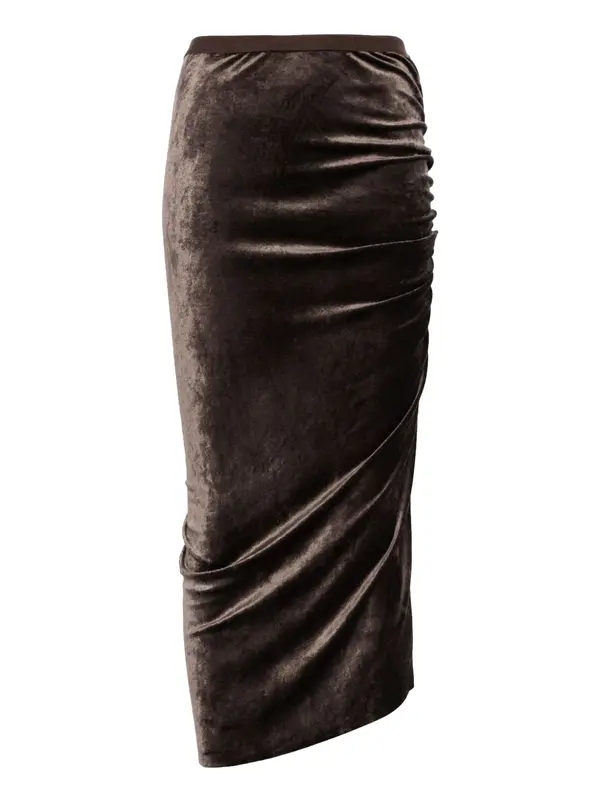 Rick Owens Svita Midi Skirt - Brown