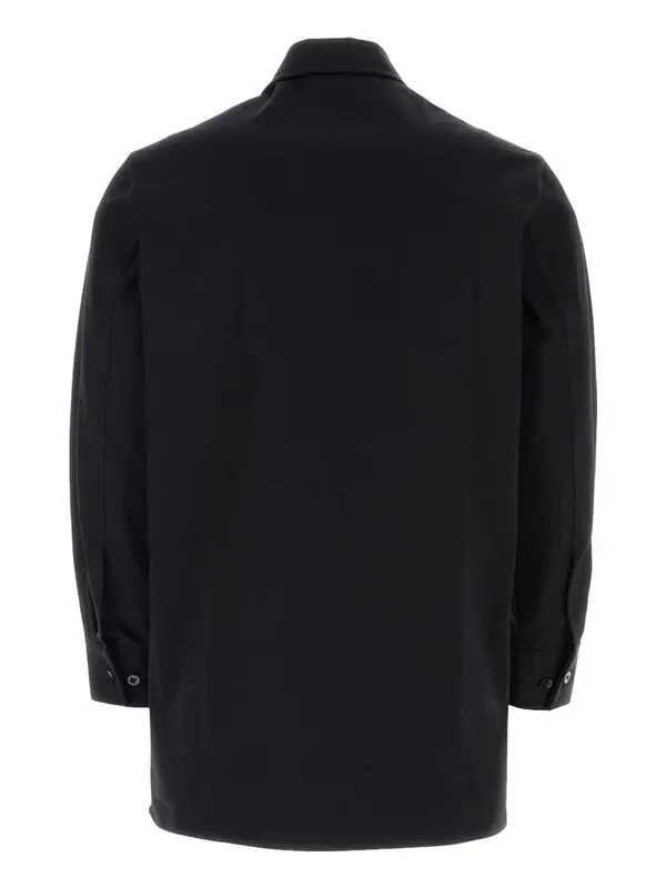 JIL SANDER Bead-embellished Cotton Shirt - Blue