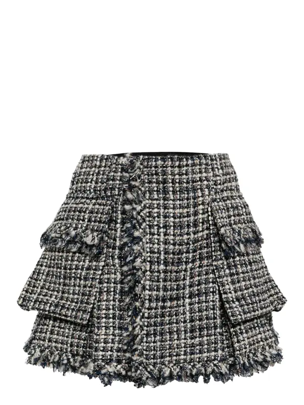 Sacai Twill Wool-blend Skirt - Blue