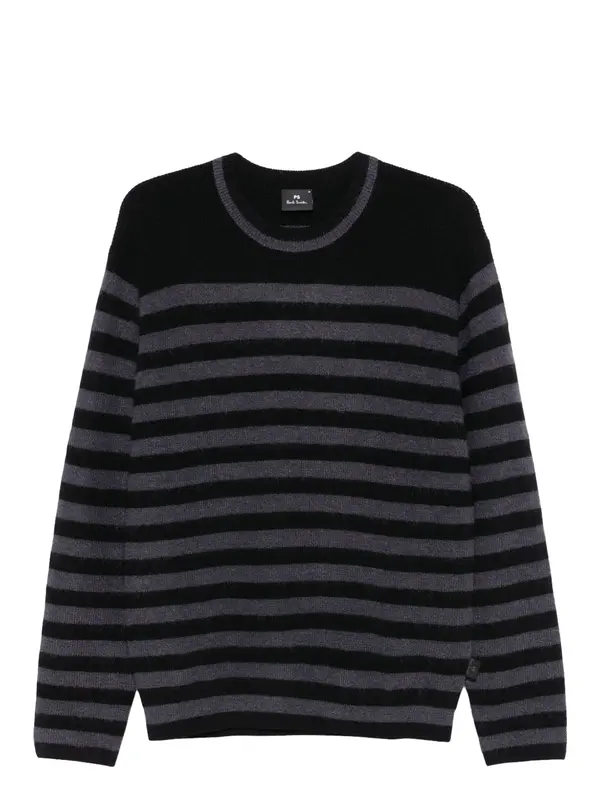 Paul Smith Striped Wool Blend Sweater - Black