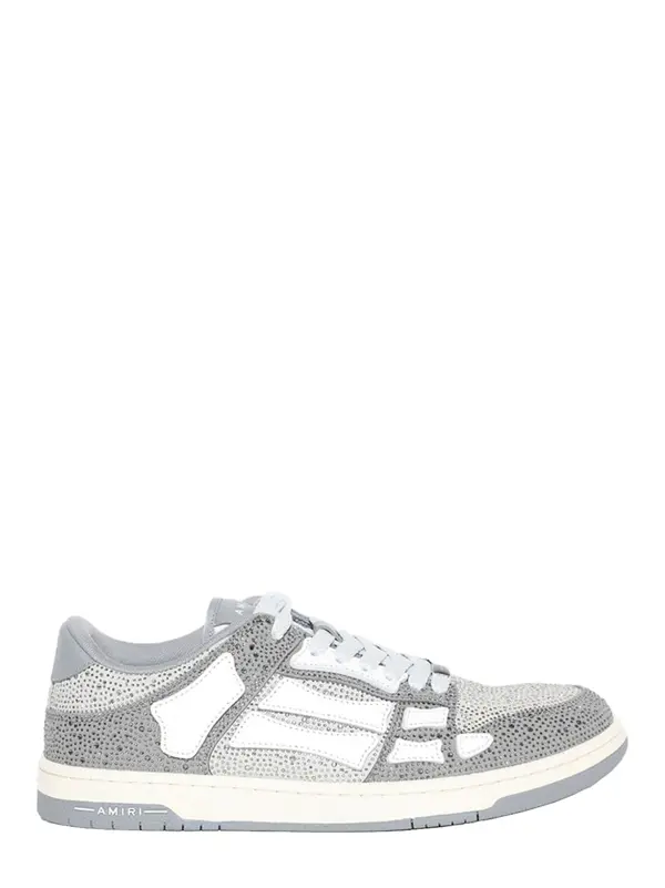 Amiri Crystal Skel Top Sneakers - Grey
