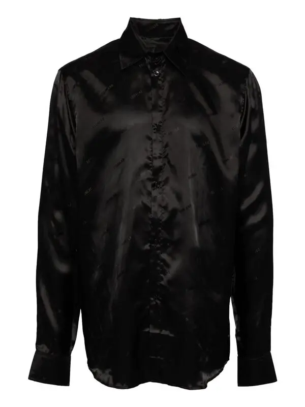 EGONLAB Logo-print Long-sleeved Shirt - Black